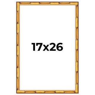 17x26 Frame Gold Bamboo Solid Wood Picture Frame | 1 Inch Moulding - Bed Bath & Beyond - 38031592